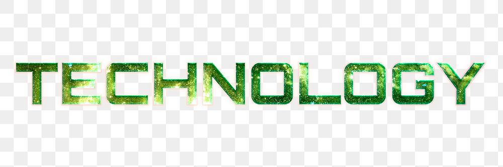 TECHNOLOGY text png green typography | Free PNG Sticker - rawpixel