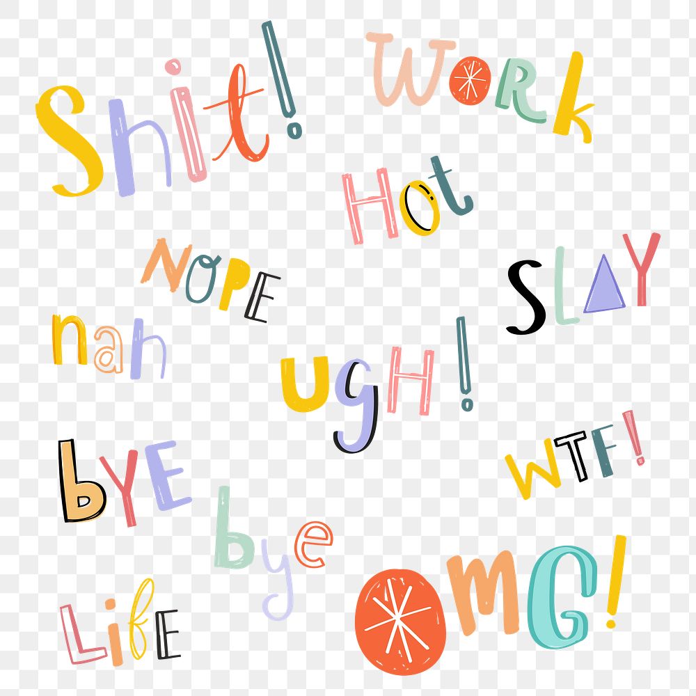 Png message set word doodle | Premium PNG - rawpixel