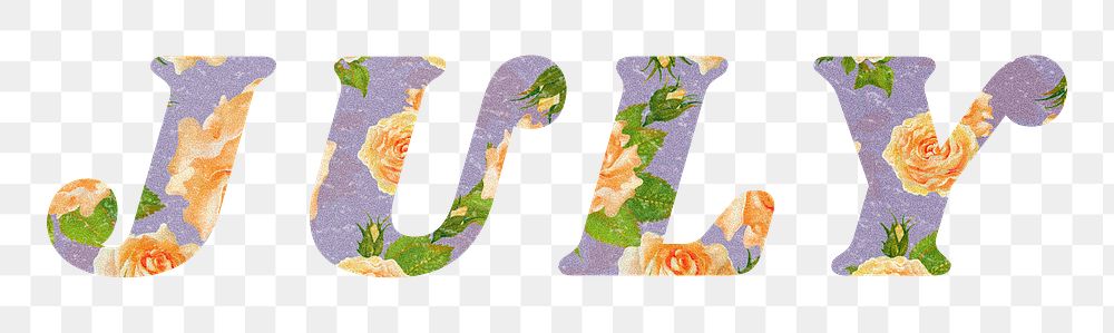 July png floral pattern font | Free PNG Sticker - rawpixel