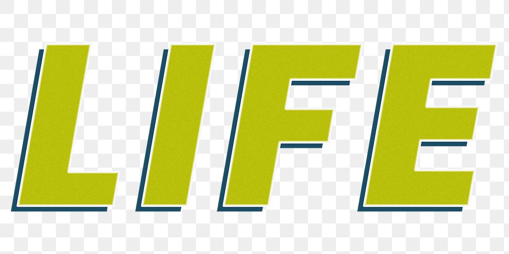 Life text png retro bold | Free PNG Sticker - rawpixel