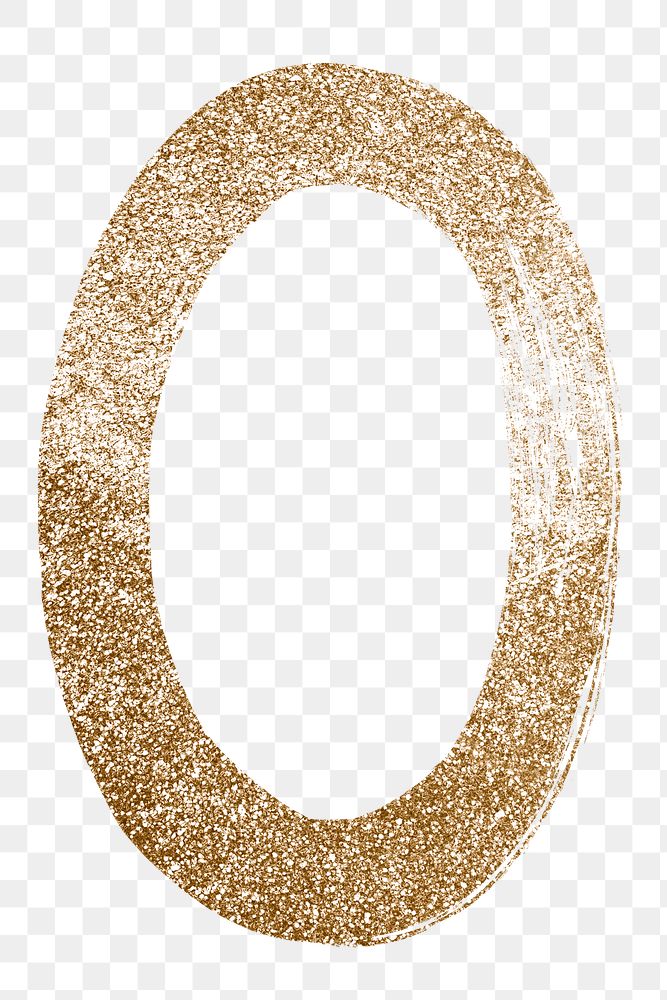 Transparent glitter 0 number gold | Free PNG Sticker - rawpixel