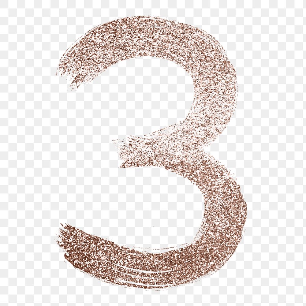 Painted 3 number png rose | Free PNG Sticker - rawpixel