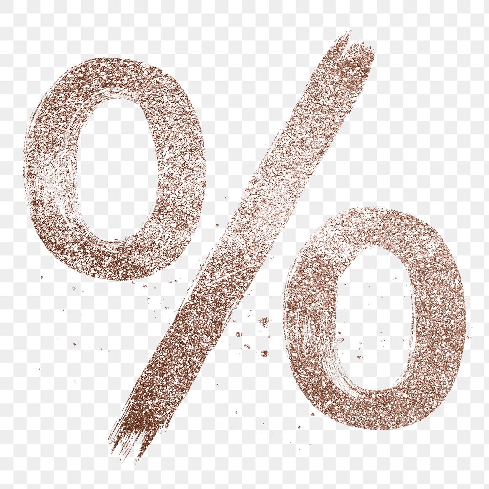 Transparent glitter percent sign brushed | Free PNG Sticker - rawpixel
