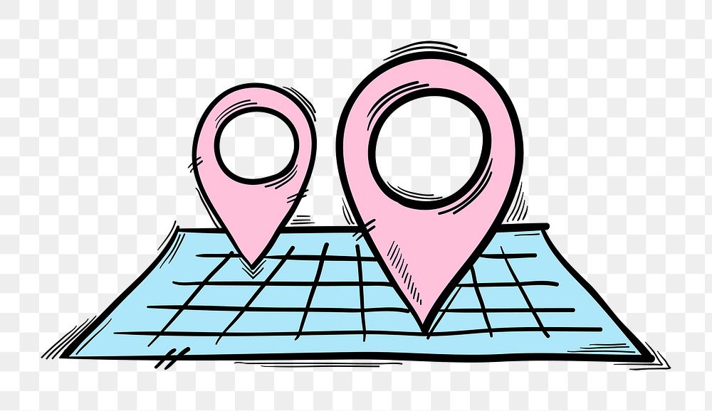 Png geotag map pastel doodle | Premium PNG Sticker - rawpixel
