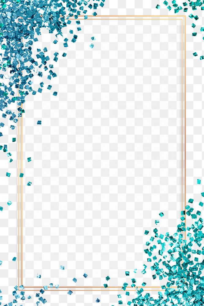 Shimmery border png festive turquoise | Free PNG - rawpixel