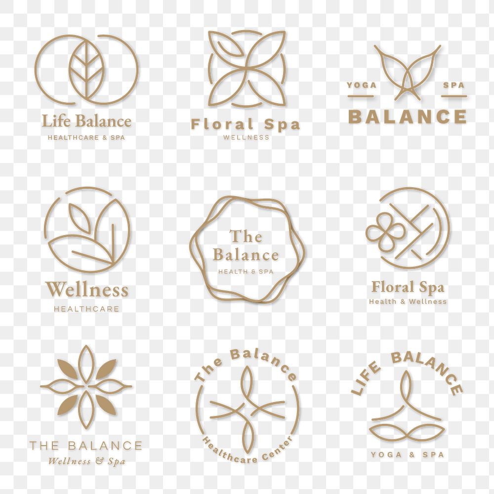 Gold logo png for health | Premium PNG - rawpixel