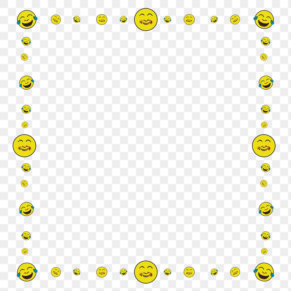 Vintage happy emoji frame design | Free PNG - rawpixel