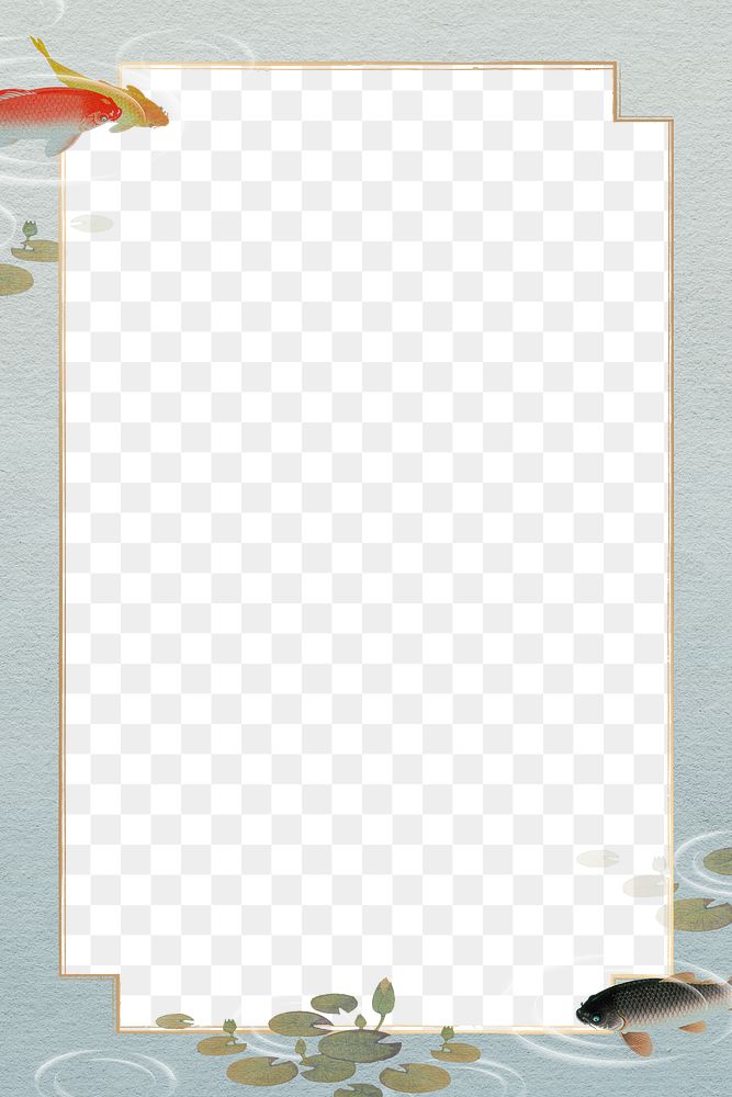 Koi fish frame design element | Free PNG - rawpixel