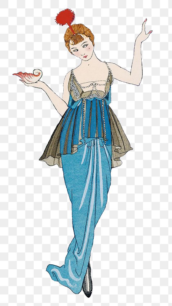 1920s women's fashion png, remix | Premium PNG Sticker - rawpixel