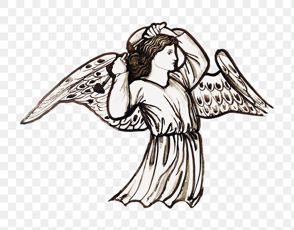 PNG vintage angel sticker, remixed | Free PNG Sticker - rawpixel