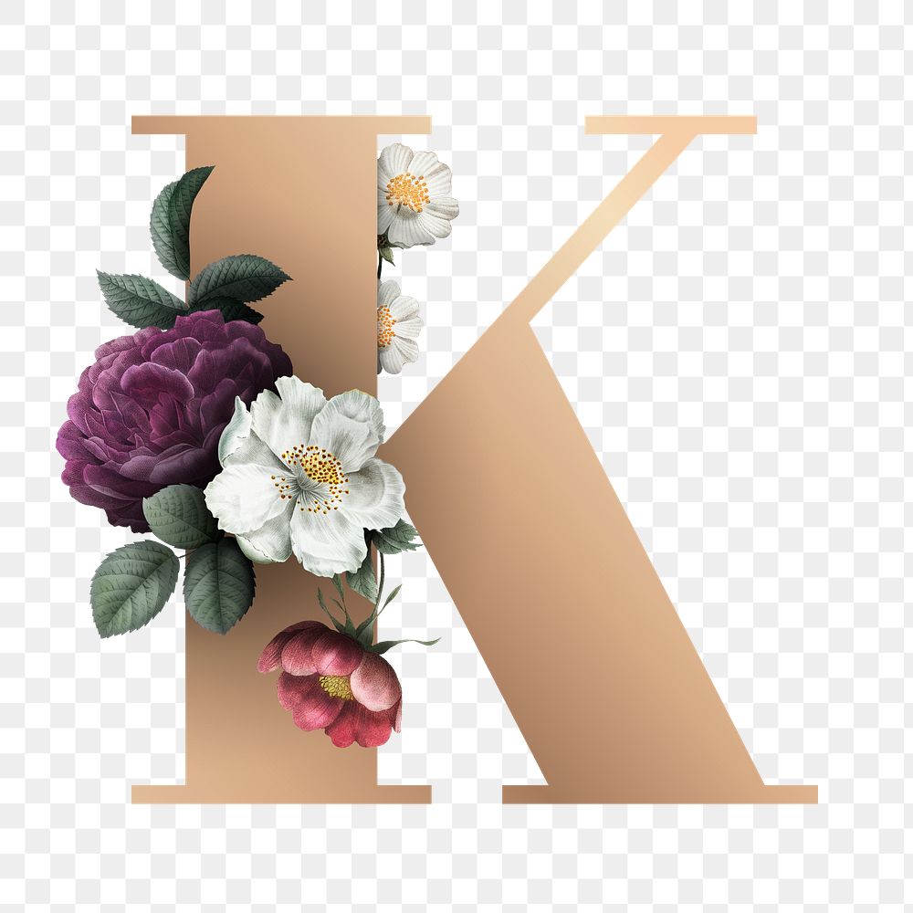 Classic and elegant floral alphabet | Premium PNG Sticker - rawpixel
