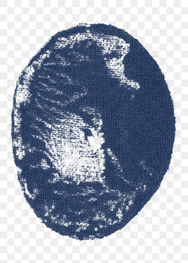 Blue oval png block print | Free PNG Sticker - rawpixel