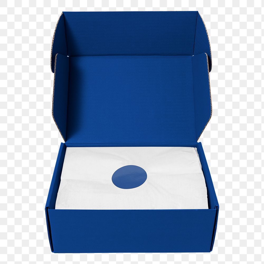 Blue parcel box png, corporate | Premium PNG Sticker - rawpixel