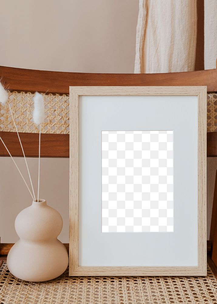 Rectangle wooden boho photo frame | Premium PNG - rawpixel