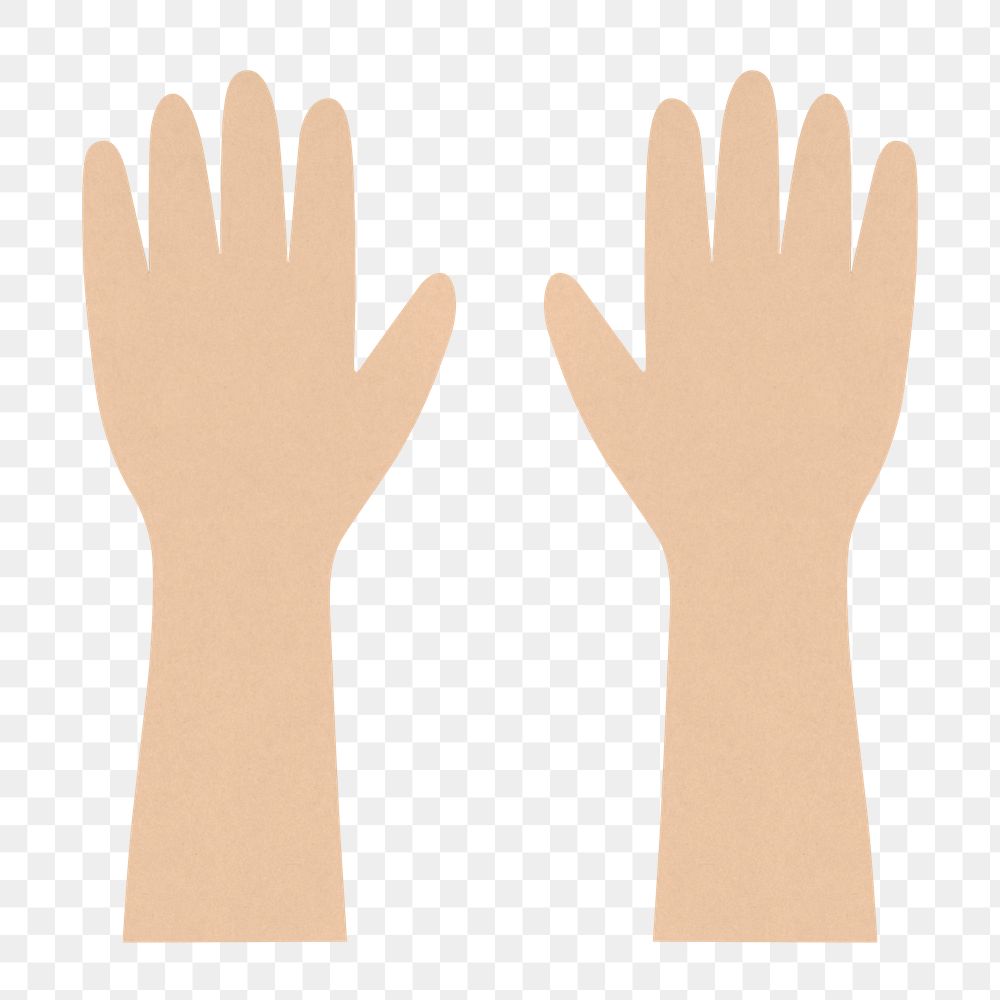 Pair of raised human hands | Free PNG Sticker - rawpixel