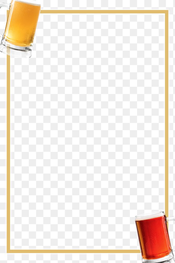 Png beer glass frame with design | Free PNG - rawpixel