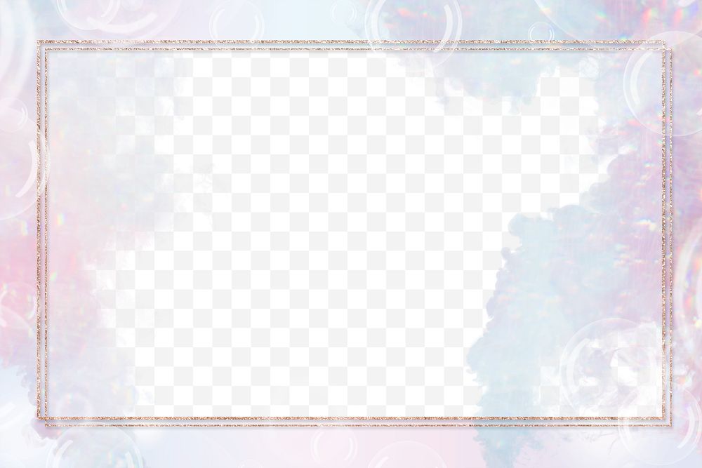Glittery rectangle frame on a pastel | Premium PNG - rawpixel