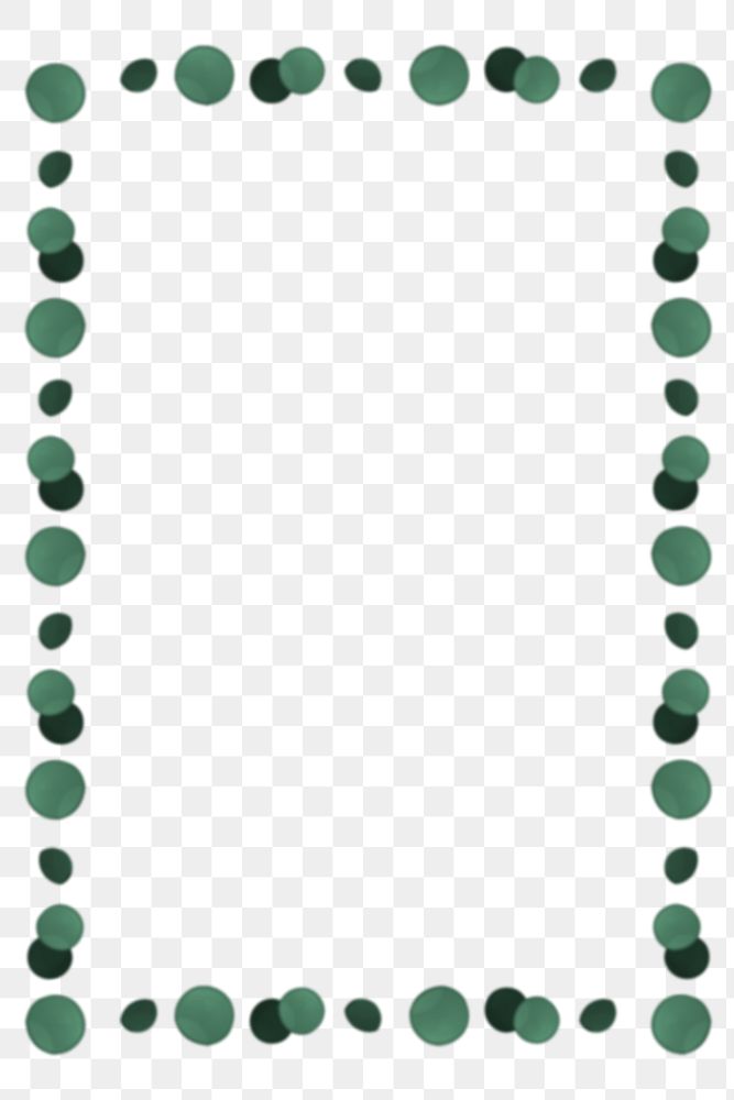 Dark green dotted frame | Free PNG - rawpixel