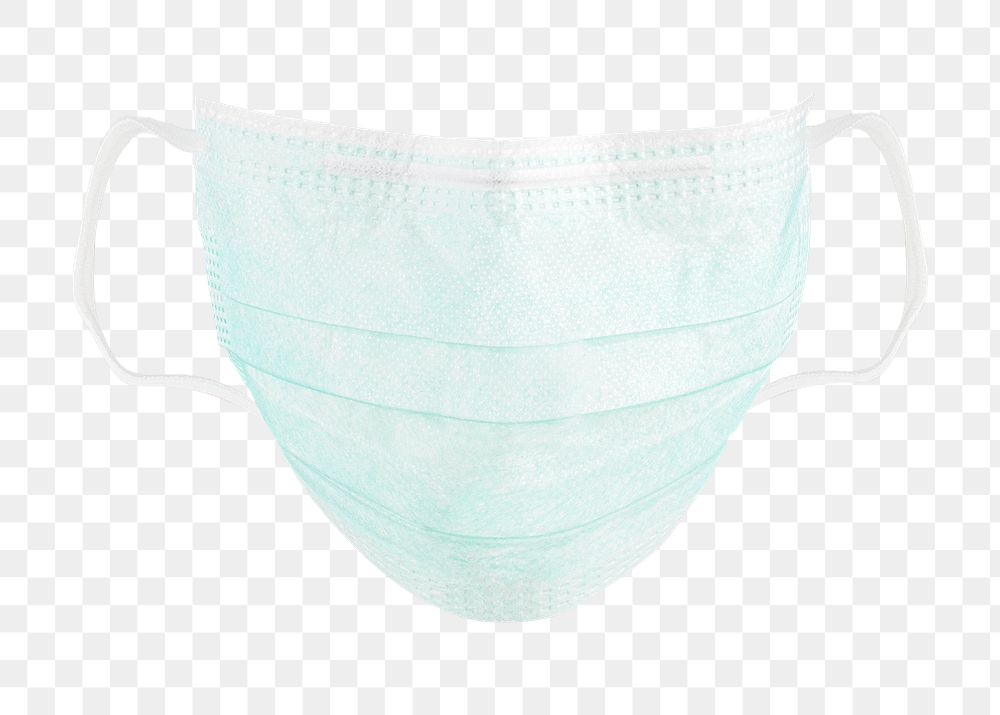 Green disposable surgical face mask | Free PNG Sticker - rawpixel
