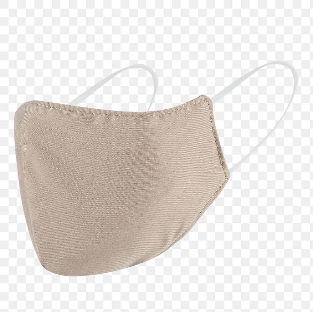 Beige fabric face mask design | Free PNG Sticker - rawpixel