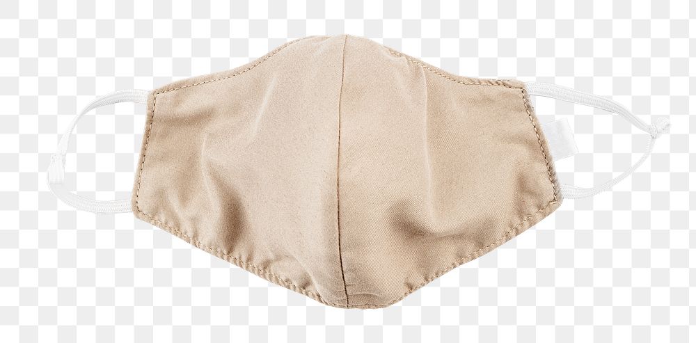 Beige fabric face mask design | Free PNG Sticker - rawpixel