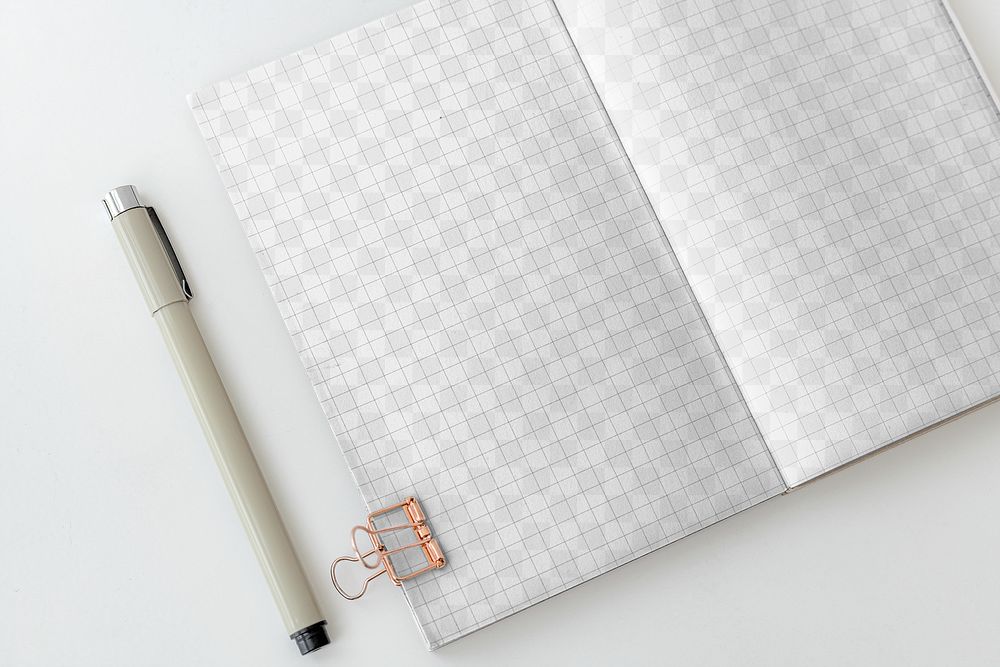Blank grid patterned notebook page | Free PNG - rawpixel