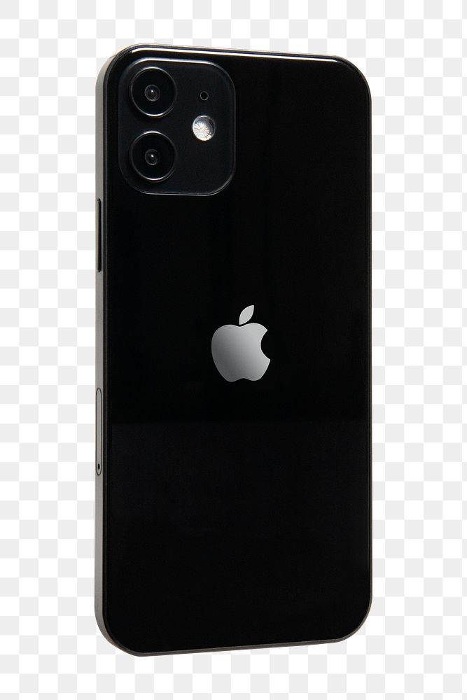 Black Apple iPhone 12 png | Free PNG Sticker - rawpixel