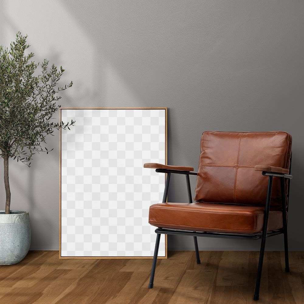 Frame png in modern living | Premium PNG - rawpixel