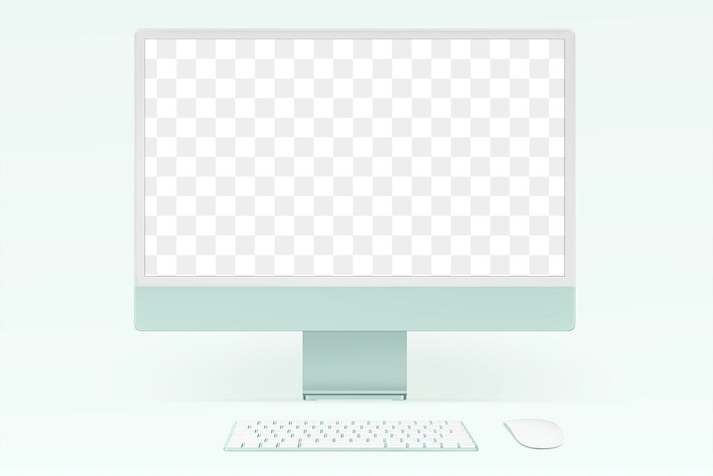 Computer screen png mockup green | Free PNG - rawpixel