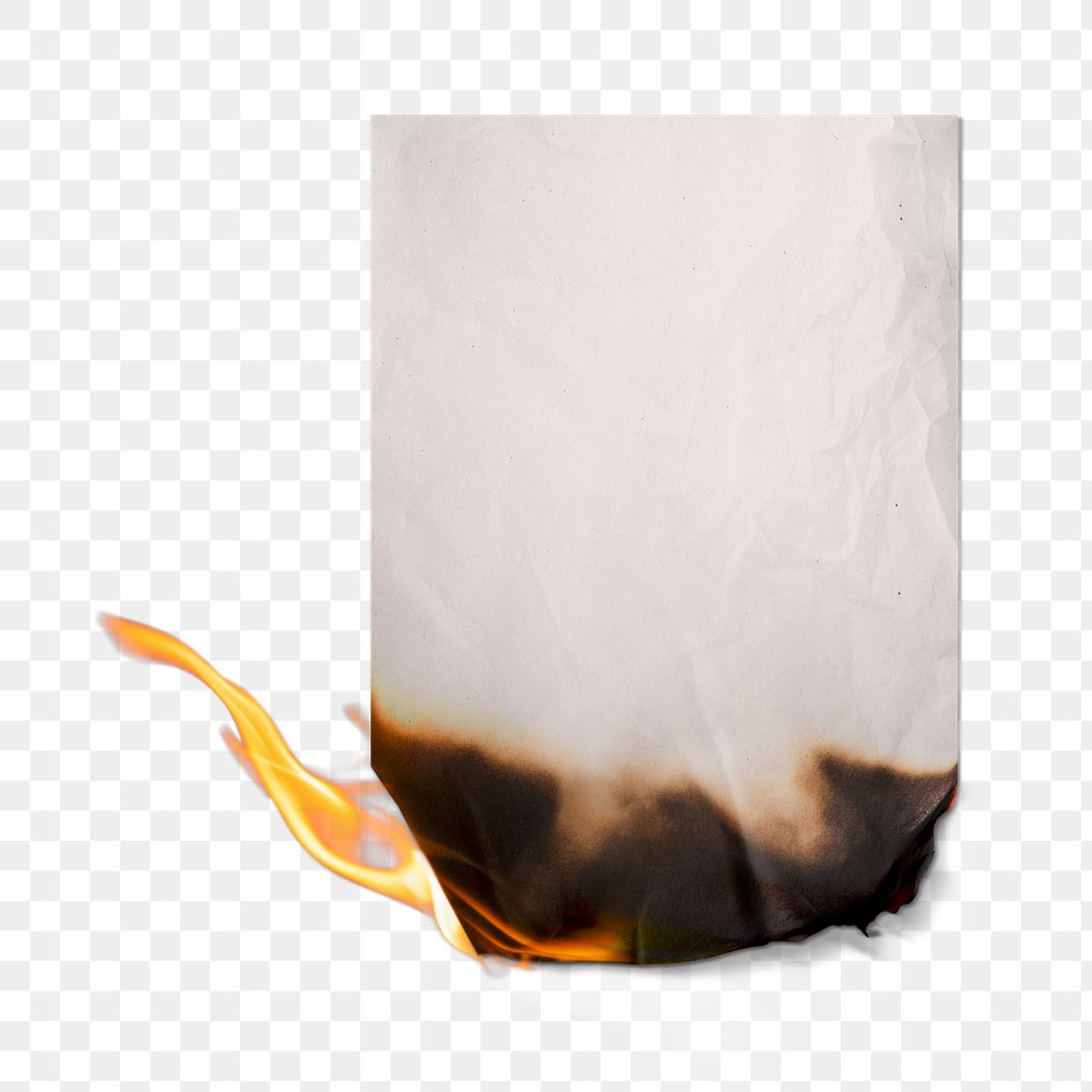Burning paper png, realistic poster | Free PNG - rawpixel