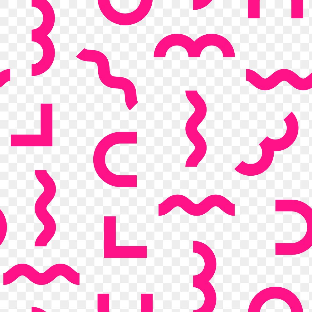 Pink memphis png pattern, transparent | Premium PNG - rawpixel