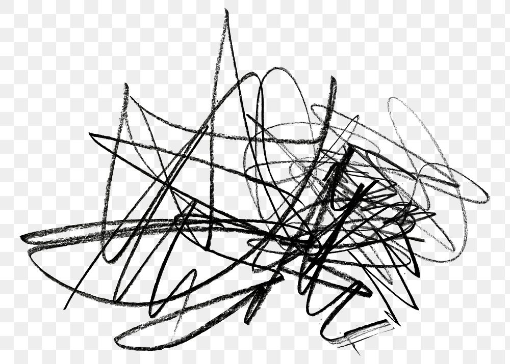 Messy line png sticker, squiggle | Premium PNG - rawpixel