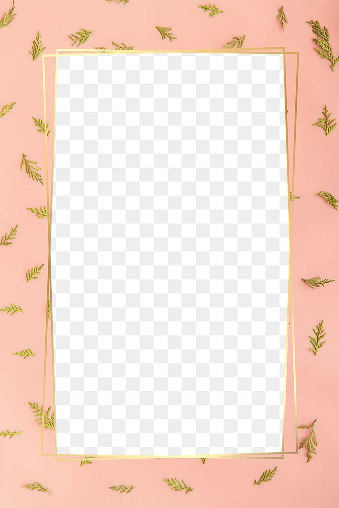 Leaf patterned frame design element | Free PNG - rawpixel