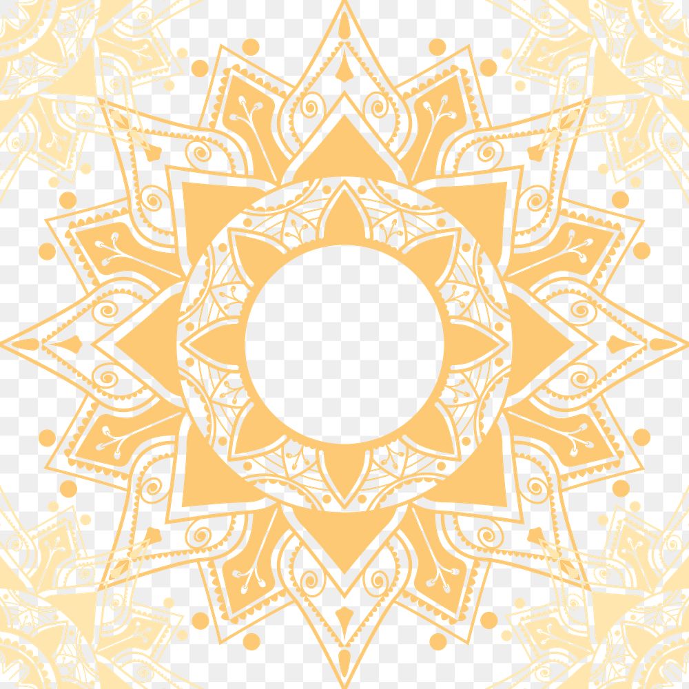 Yellow arabesque design element transparent | Free PNG Sticker - rawpixel