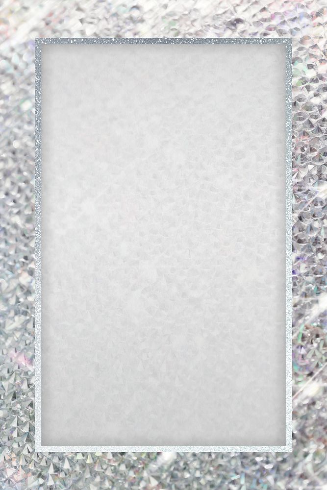 Silver glittery rectangle frame transparent | Premium PNG - rawpixel