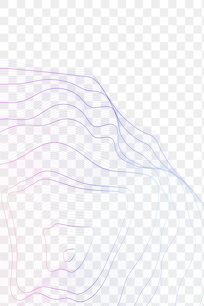 Purple abstract line design element | Free PNG Sticker - rawpixel