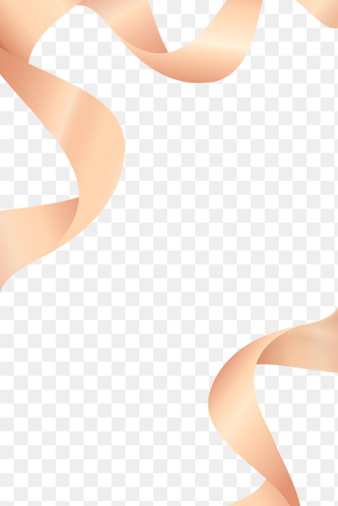 Peach swirly abstract line design | Free PNG Sticker - rawpixel