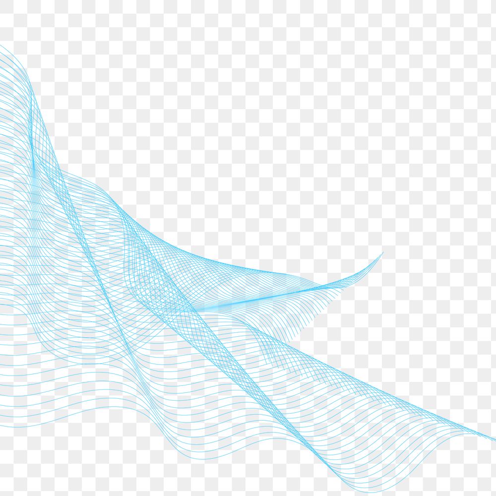 Blue swirly abstract line design | Free PNG Sticker - rawpixel