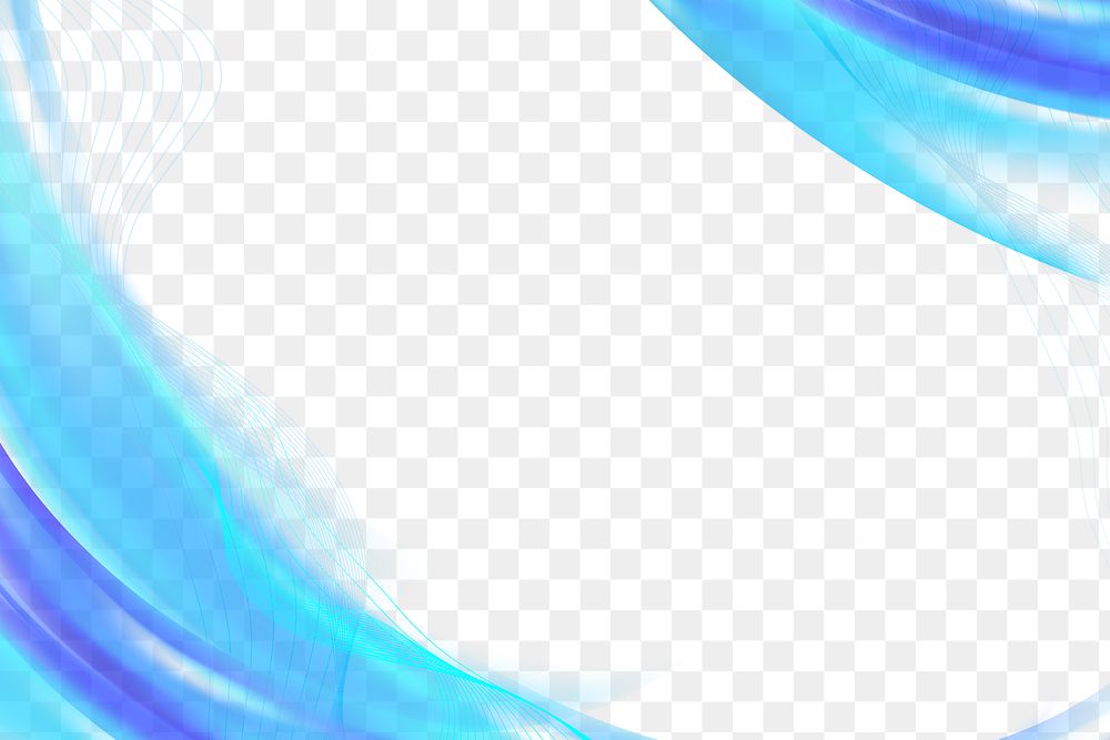 Blue curved border design element | Premium PNG - rawpixel