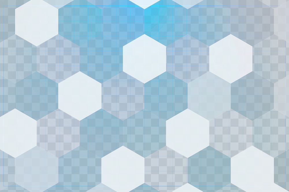 Gradient hexagon patterned blue background | Free PNG - rawpixel