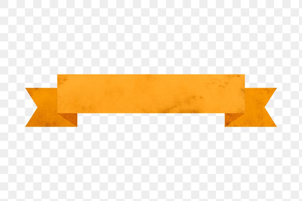 Yellow paper ribbon banner design | Free PNG Sticker - rawpixel
