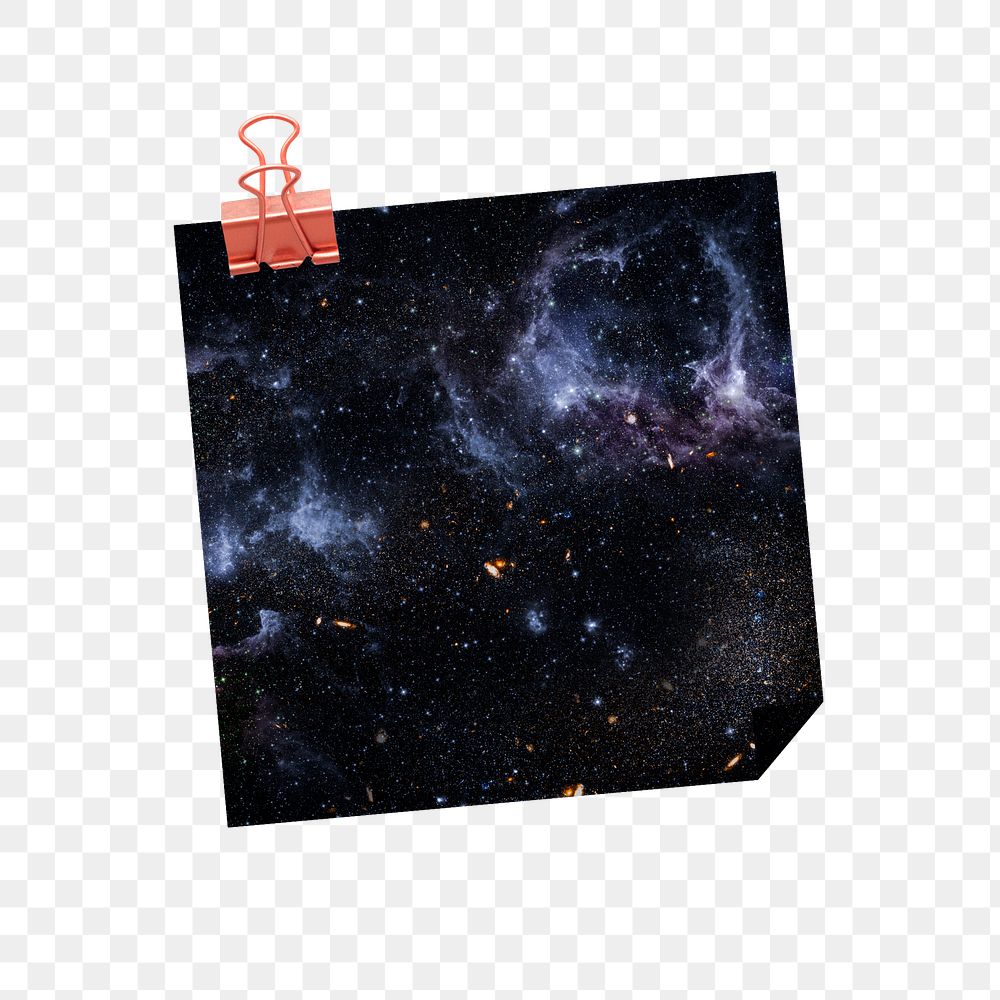 Galaxy patterned note with binder | Premium PNG Sticker - rawpixel