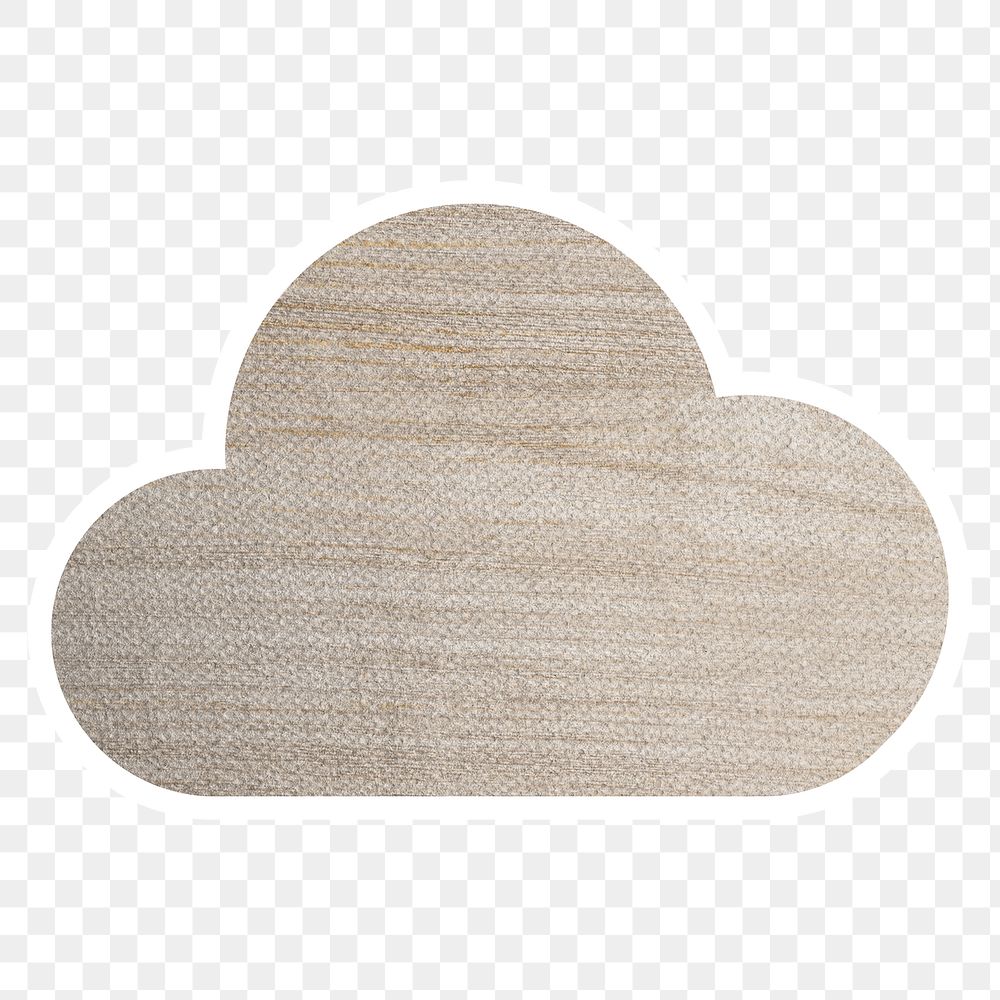 Beige cloud network sticker with white | Free PNG Sticker - rawpixel