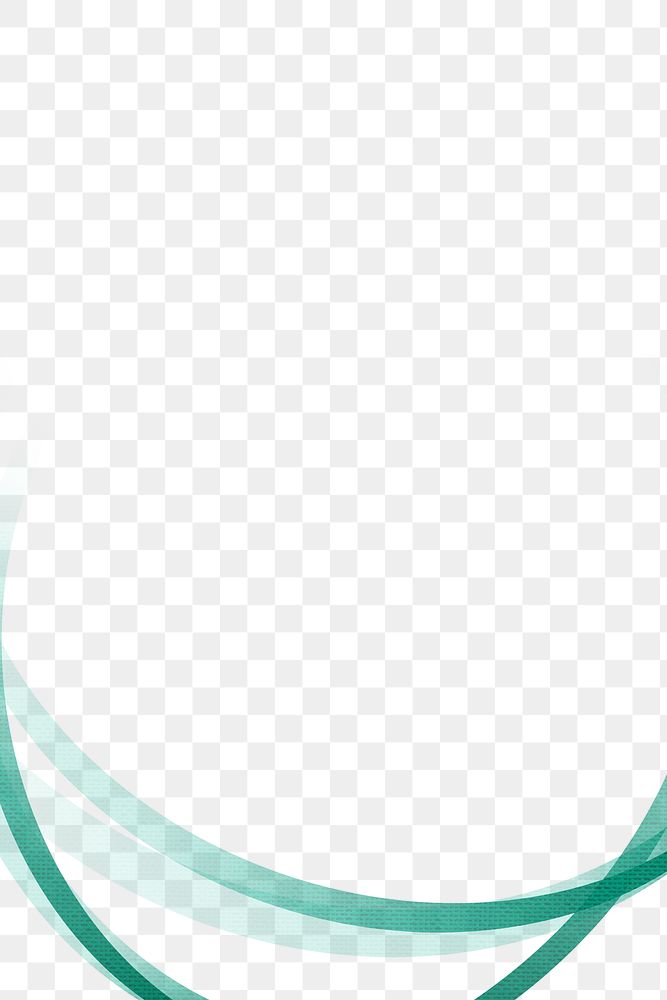 Teal green curve frame template | Free PNG - rawpixel