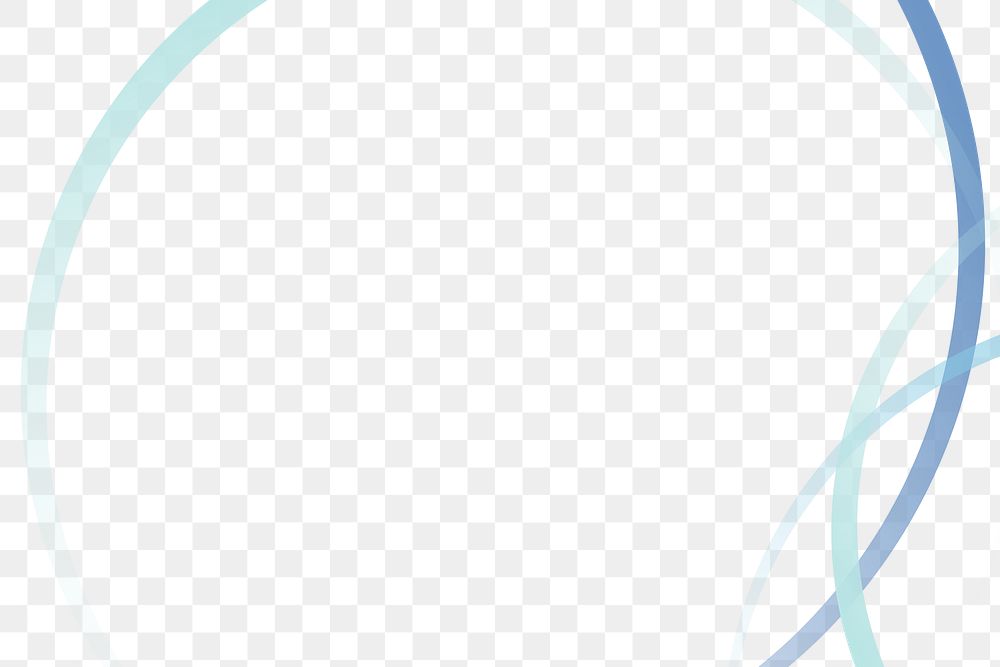 Blue curve frame template design | Premium PNG - rawpixel