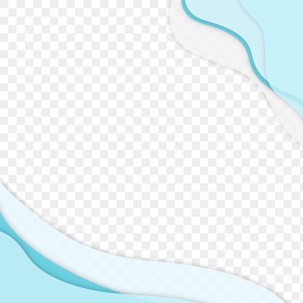 Blue curve frame template design | Free PNG - rawpixel
