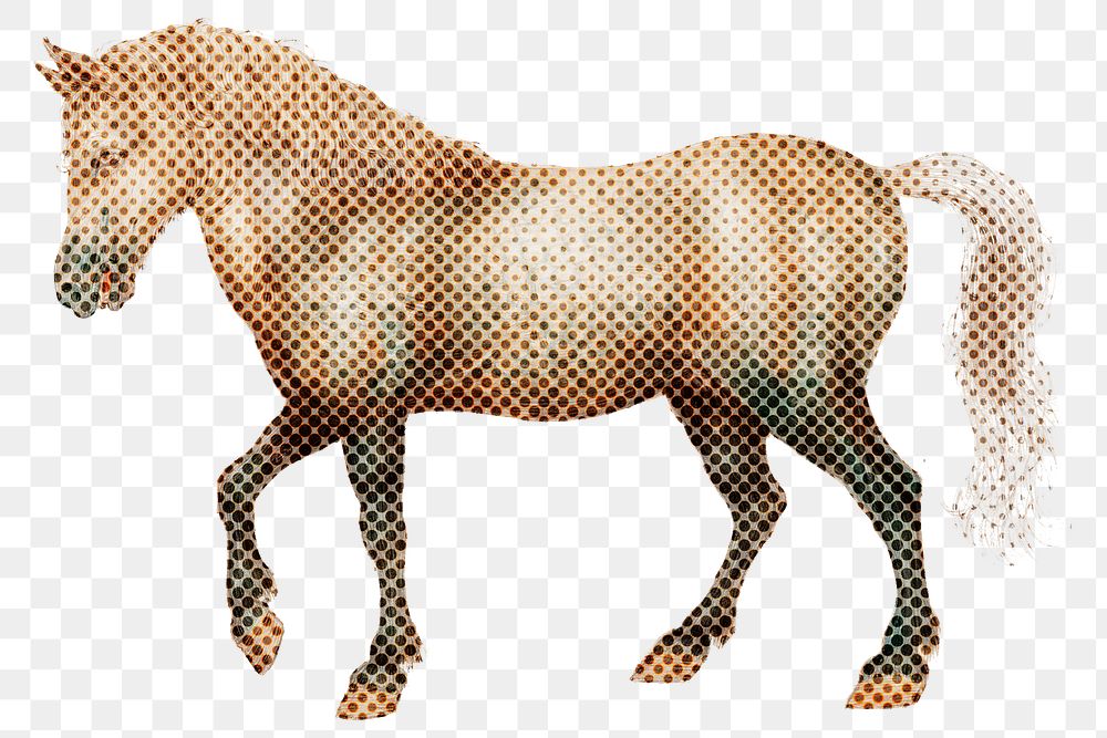 Halftone horse sticker design element | Free PNG Sticker - rawpixel