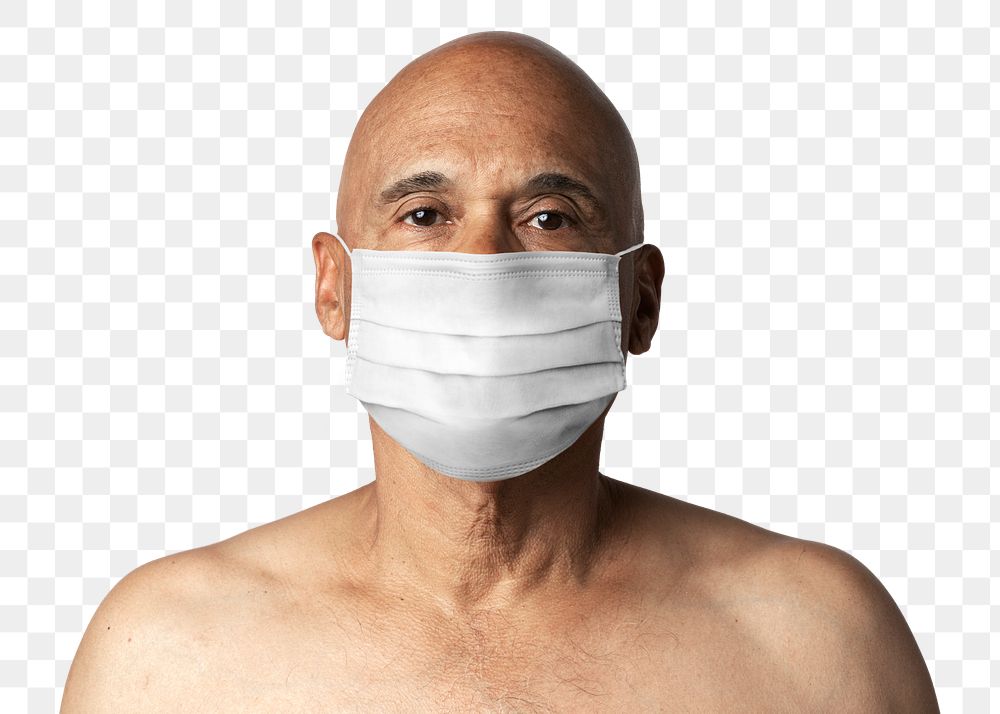 Old man wearing a face | Free PNG Sticker - rawpixel