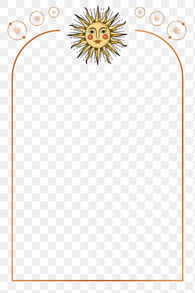 Sun with a face frame | Premium PNG - rawpixel