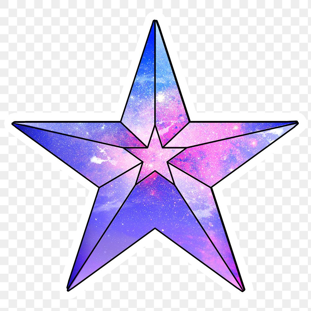 Purple galaxy patterned geometrical shaped | Free PNG Sticker - rawpixel